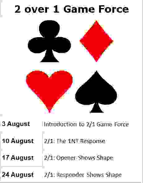 2 over 1 promo | Life's Better... Playing Bridge