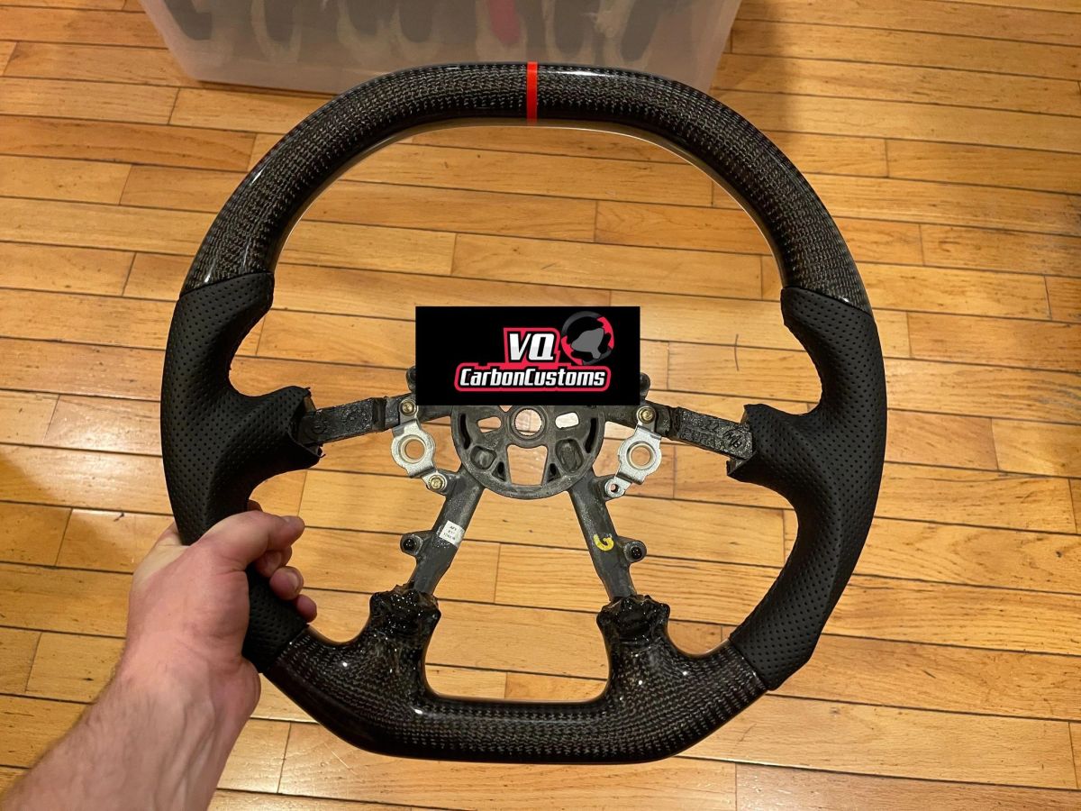 IN STOCK - c5 corvette - black leather - flat top - carbon fiber ...