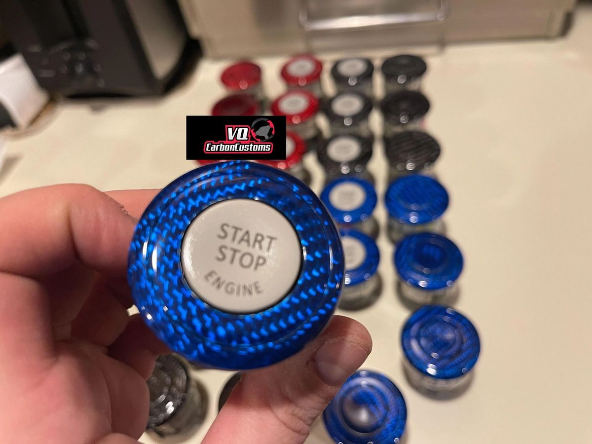 IN STOCK - OEM blue carbon fiber push start button for infiniti and nissan