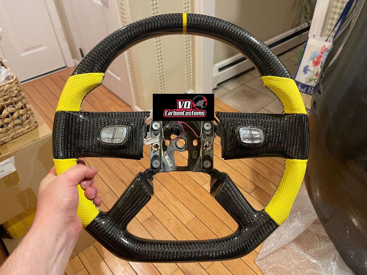 IN STOCK - chevrolet ssr - yellow leather - carbon fiber steering wheel