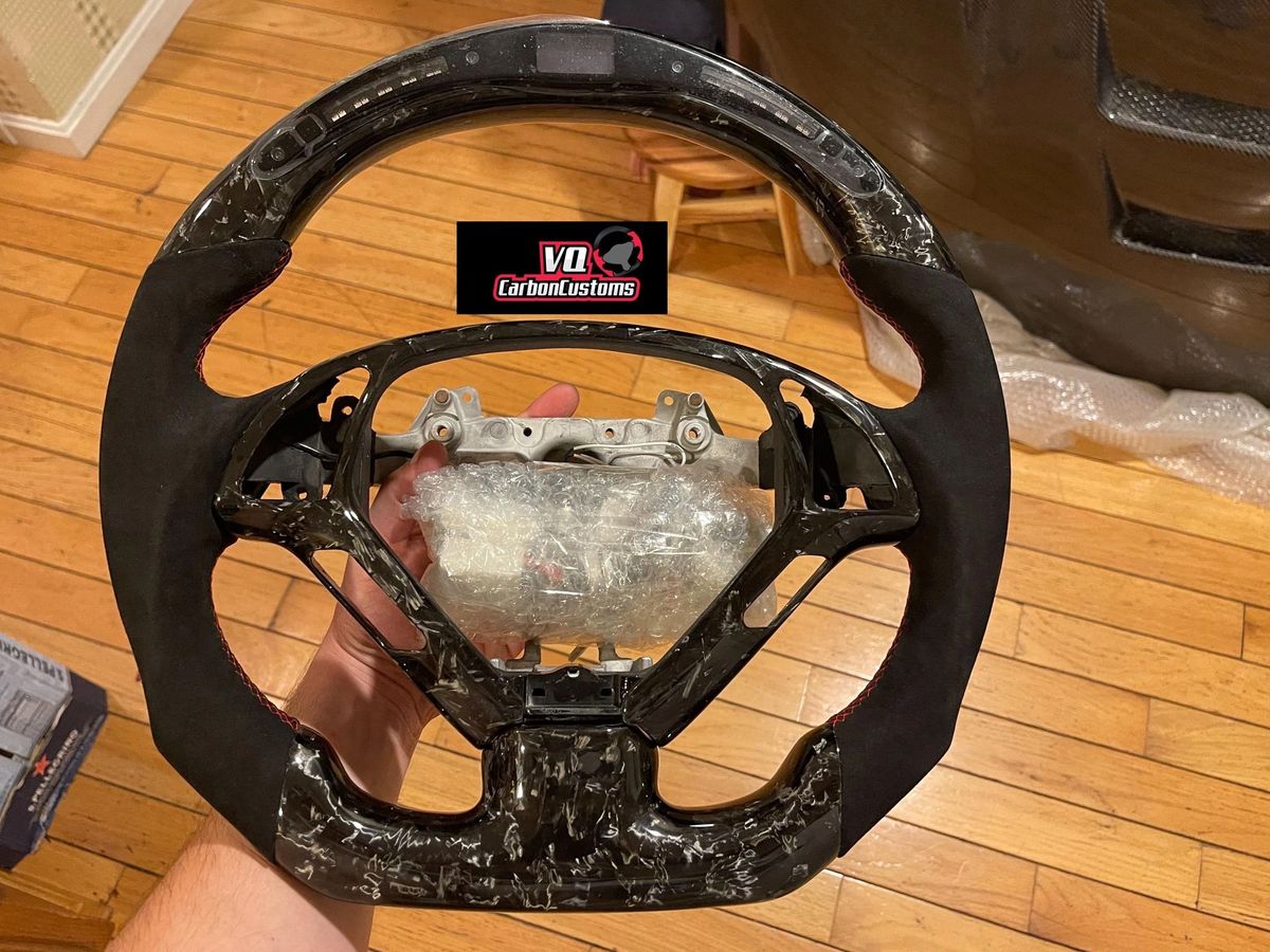 in stock - g37 - led rpm mph - black alcantara - forged Carbon Fiber ...