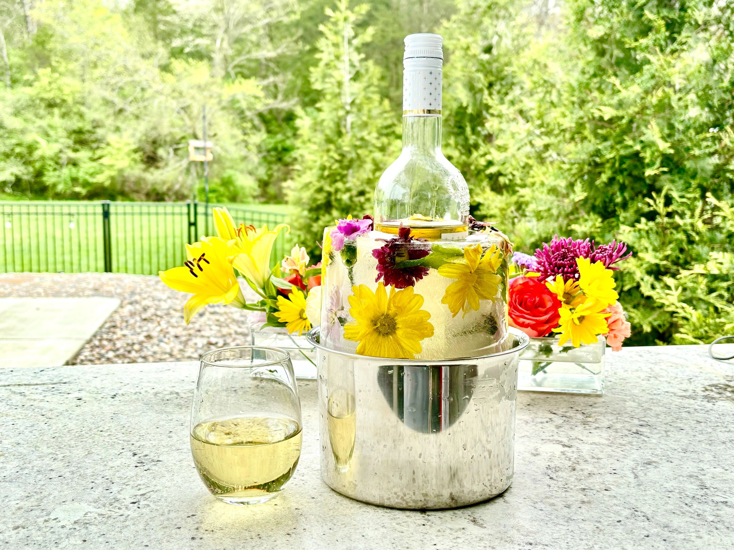 The Delight of a Gorgeous Frozen Floral Wine Chiller