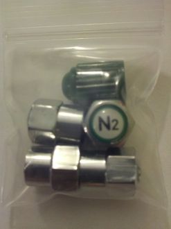 Nitrogen Tire Inflation Pre Packaged Cap Kits (Min Order 50)