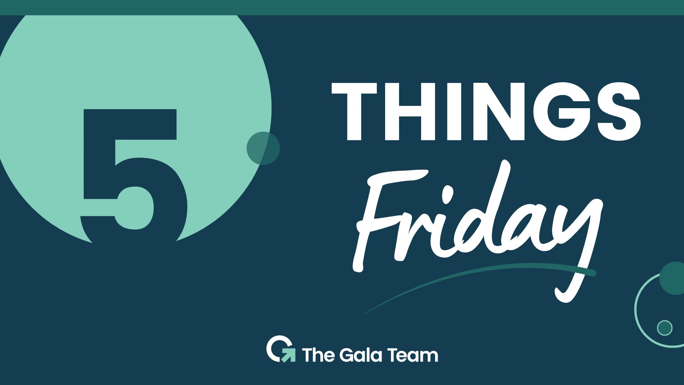 5 Things Friday Fall Event Season Kickoff Edition