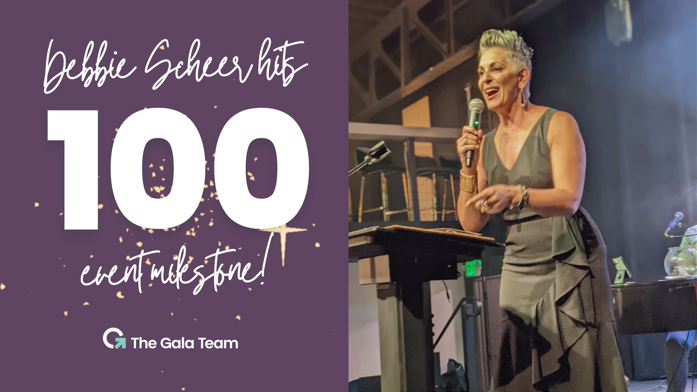 100 Event Milestone for TGT Benefit Auctioneer Debbie Scheer!