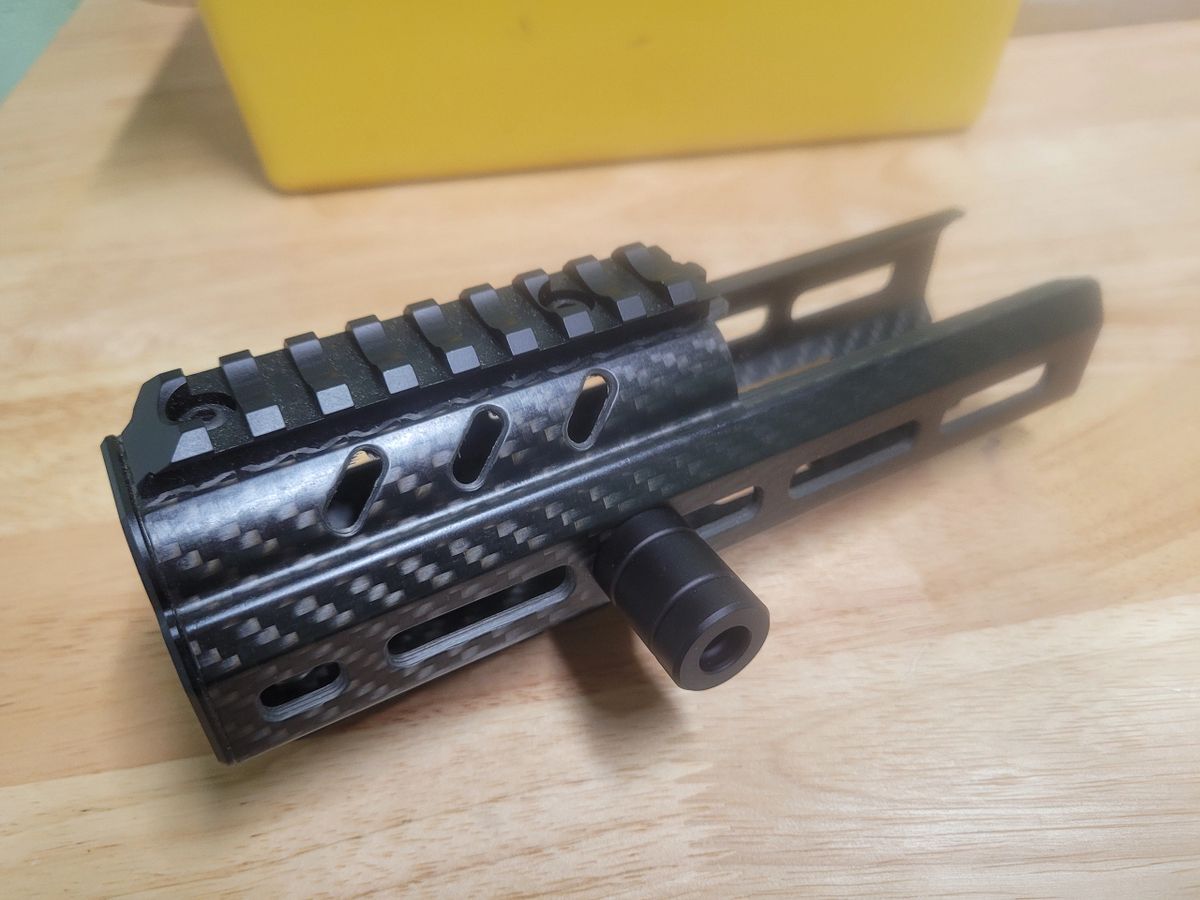 LongShot™ 3.80" M-LOK Top Rail for Lancer 8.5" Carbon Fiber Handguard ...