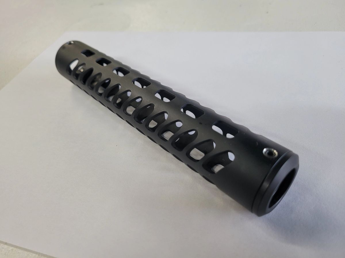 LongShot™ Black Anodized Aluminum 7" Angle-Vented Barrel Shroud for Hi ...