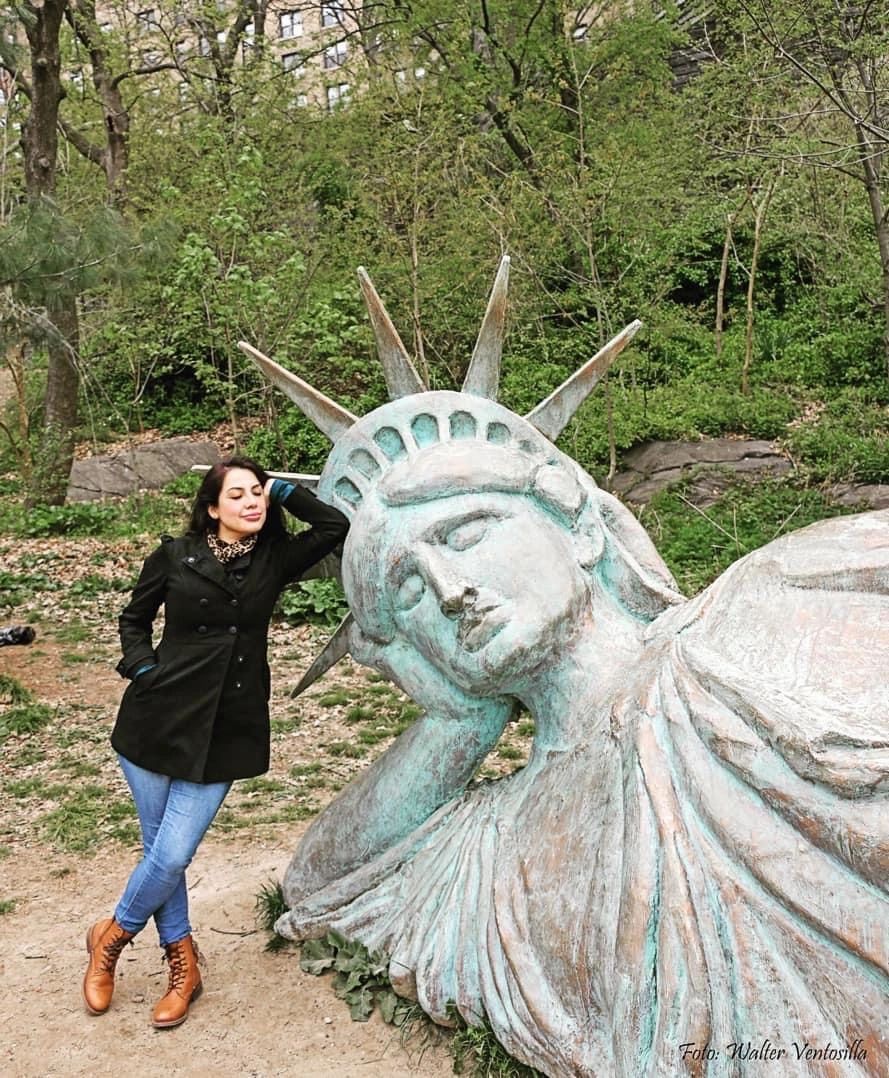The sleeping Statue of Liberty, New York