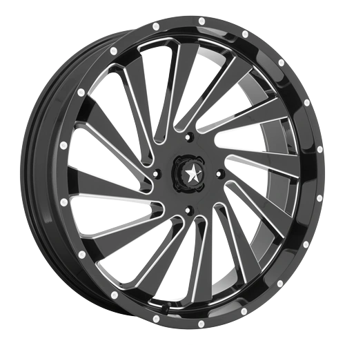 Set of (4) MSA MotoSport Alloys Aluminum M46 Blade Rims Wheels