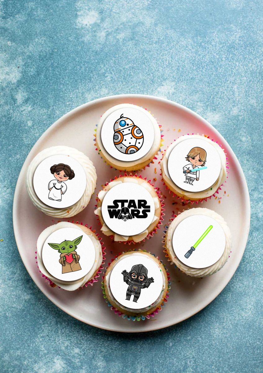Star Wars Themed Edible Cupcake Toppers
