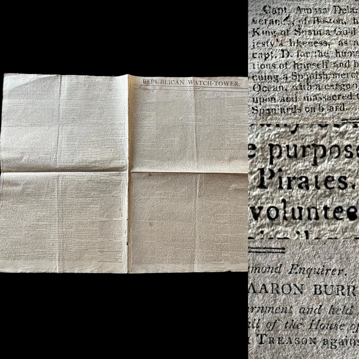 Early American Newspaper - Report on Pirates, Slave Rebellion and the ...