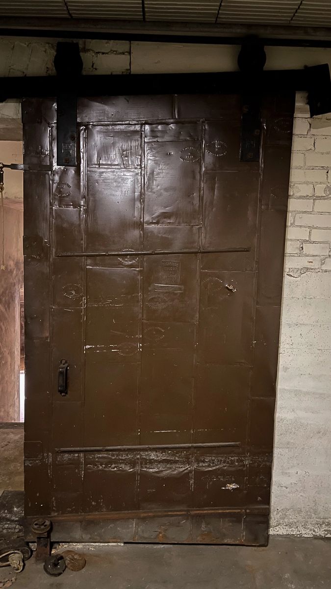 Antique Fire Door w Hardware Architectural Salvage (1930's)
