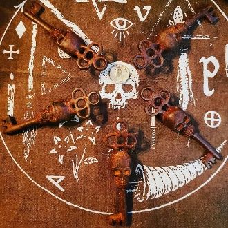 Small Skull Skeleton Key-Protection, Divination, Ancestor Work