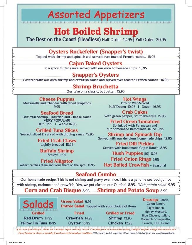 Snappers Seafood Biloxi