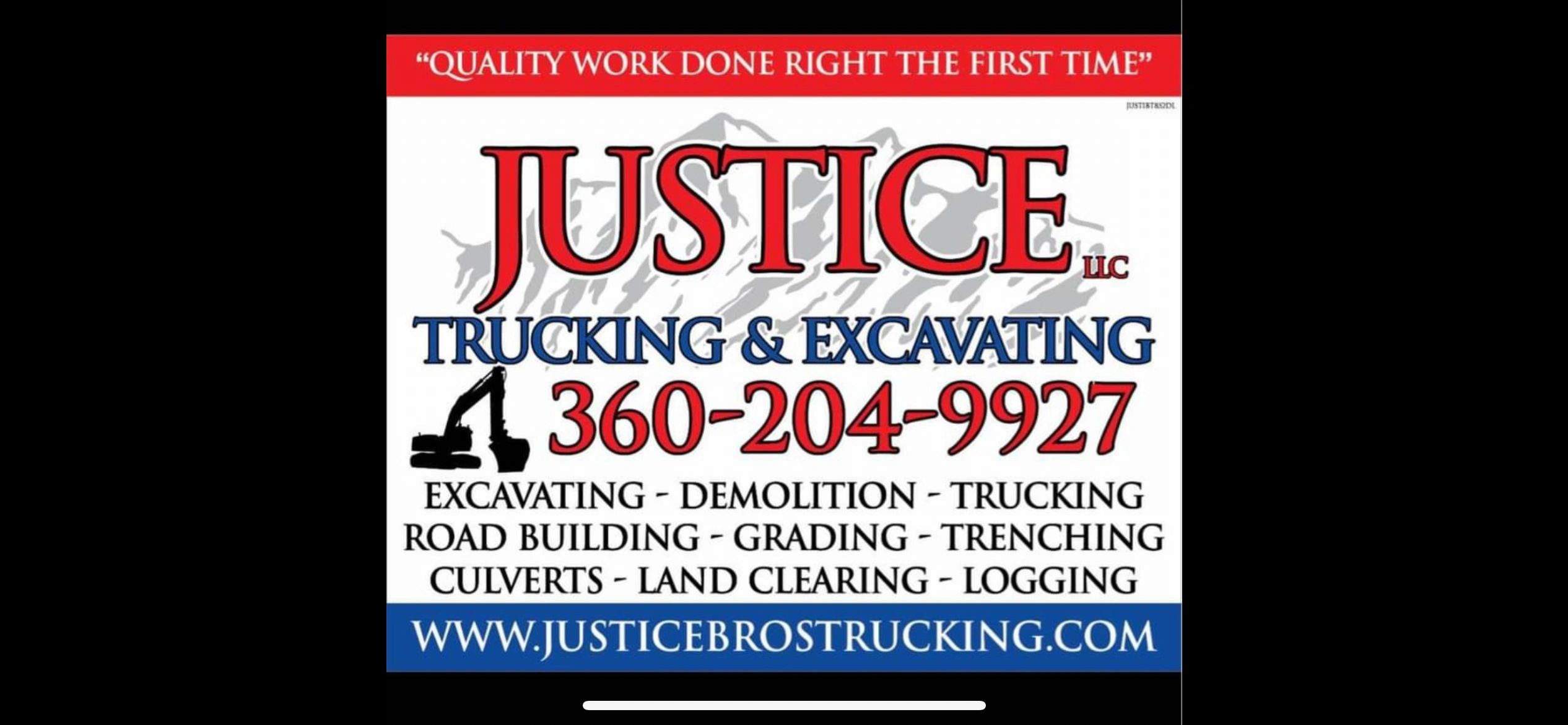 Justice LLC. Logging Services, Excavating Contractor, Excavation Services