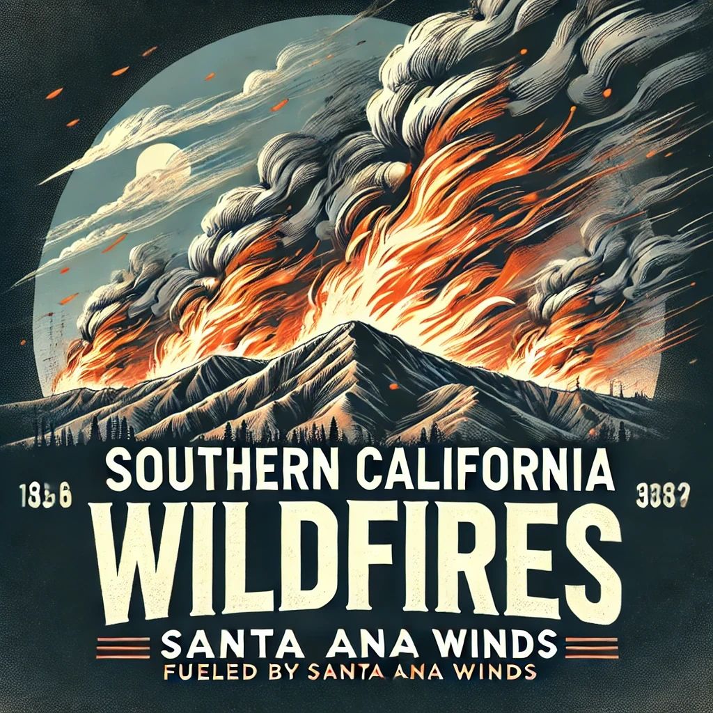 **"Southern California Wildfires Fueled by Santa Ana Winds"**