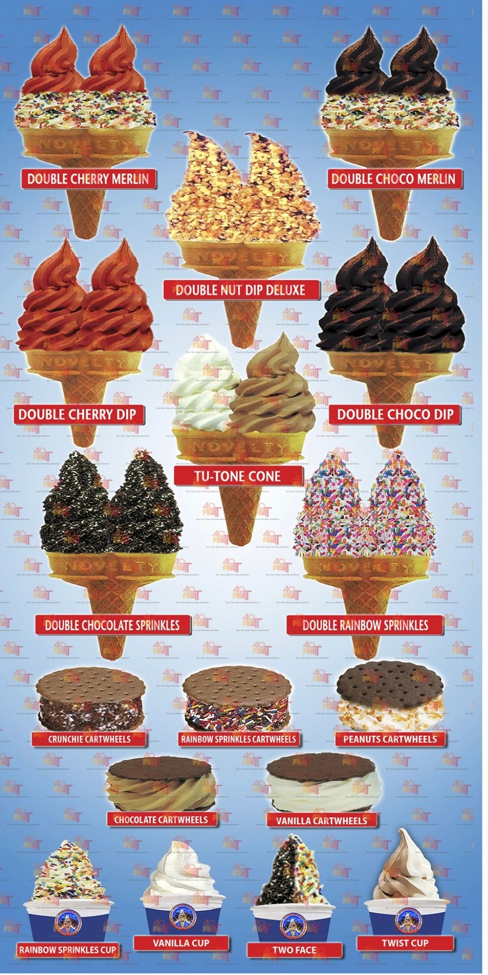 Ice Cream Truck Menu