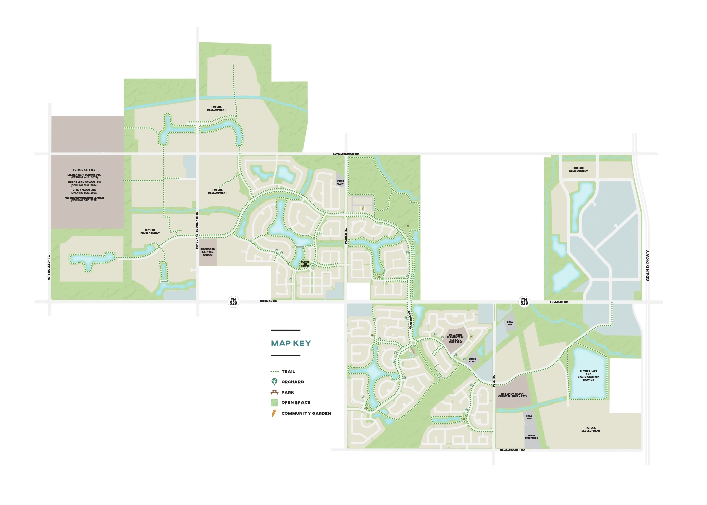 Katy Subdivisions Map