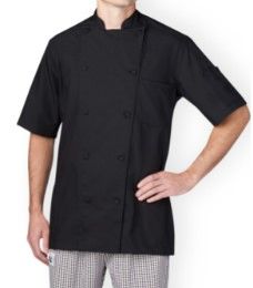 CHEFWEAR - UNISEX MODERN SHORT SLEEVE VENTED LIGHTWEIGHT CHEF COAT