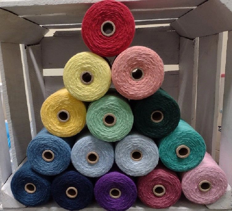 Cotton Slub Yarn, Coton Flamme by Maurice Brassard, half pound spool ...