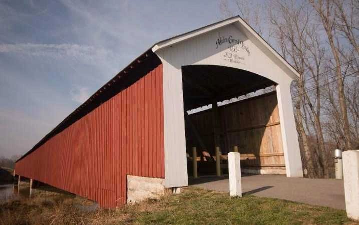 Explore the Charm of Medora Covered Bridge - A Historic Wooden Bridge