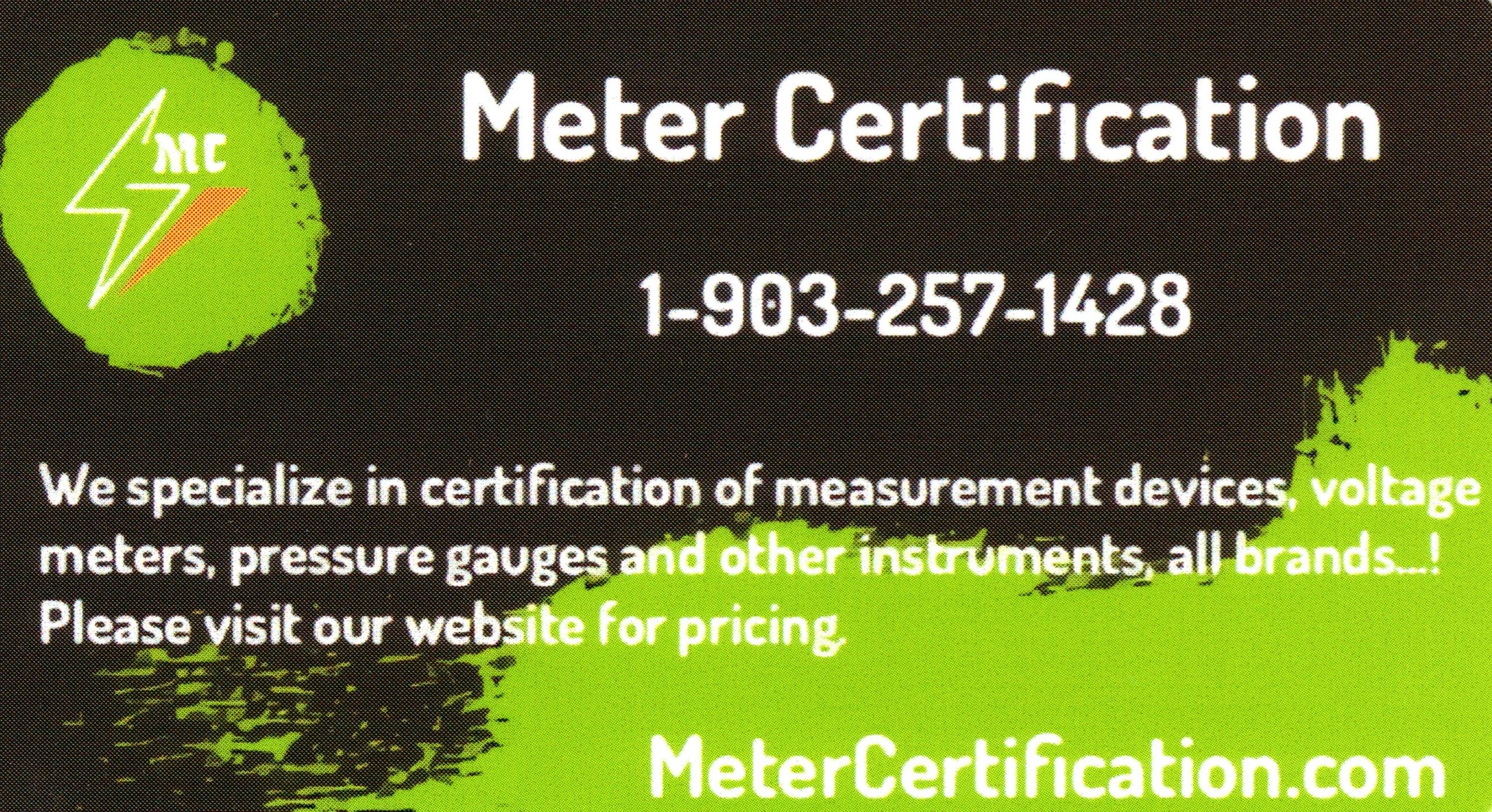 Home | Meter Certification