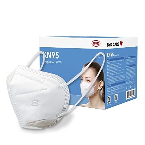 BYD KN95 NIOSH Approved Respirator Mask Earloop GB2626 Box of 50 or ...