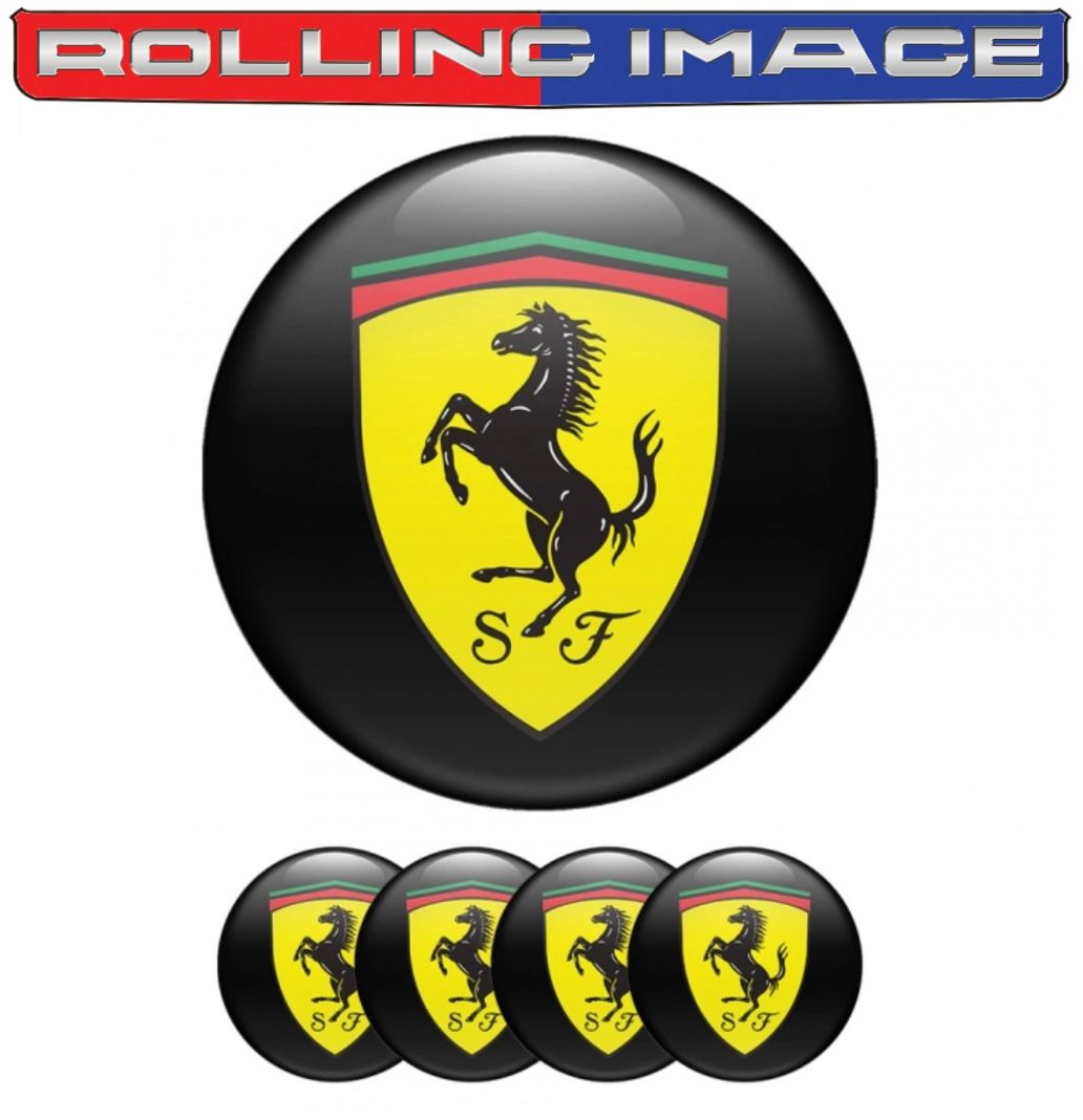 Ferrari Center Cap Emblems Black