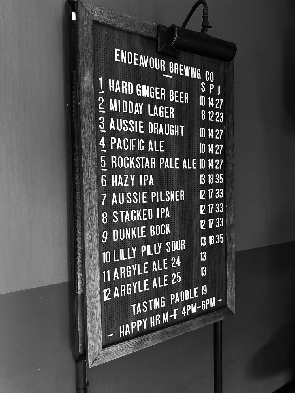 TAP LIST | Endeavour Brewing & Tap Rooms