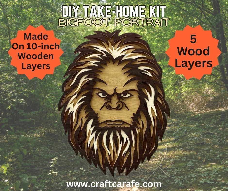 DIY TAKE HOME KIT: 3D Bigfoot Portrait