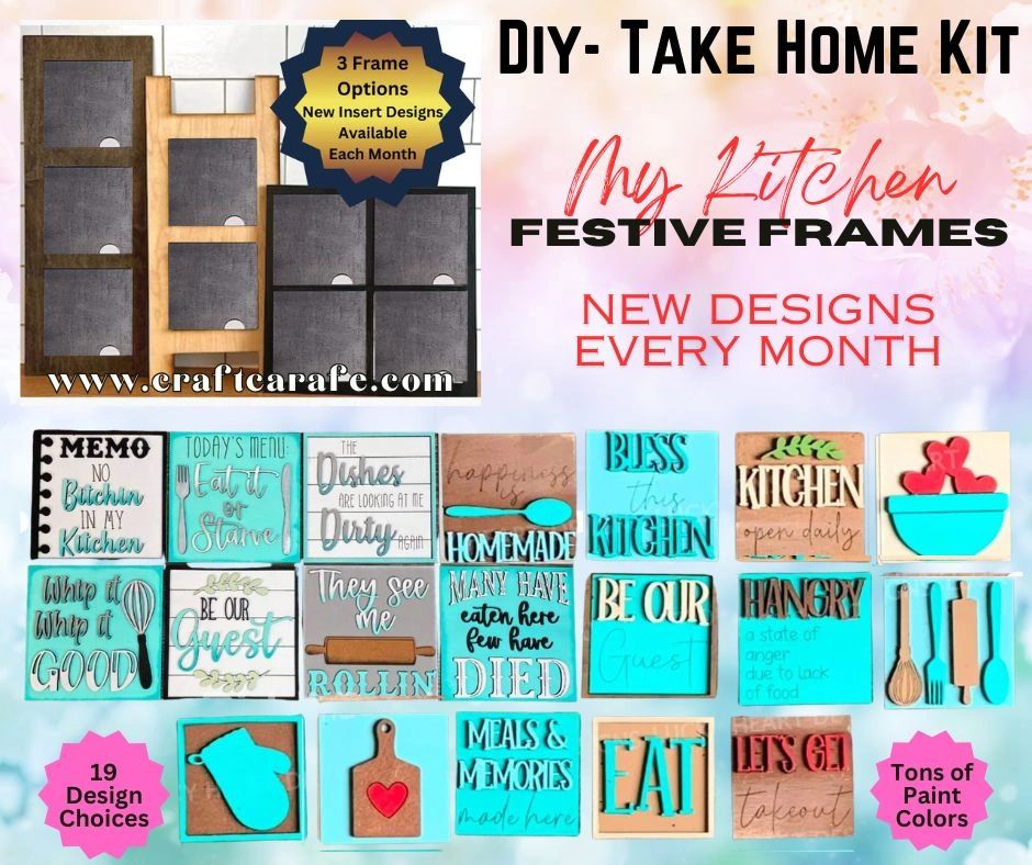 DIY TAKE HOME KIT: Festive Frame w/ 3D Inserts: My Kitchen