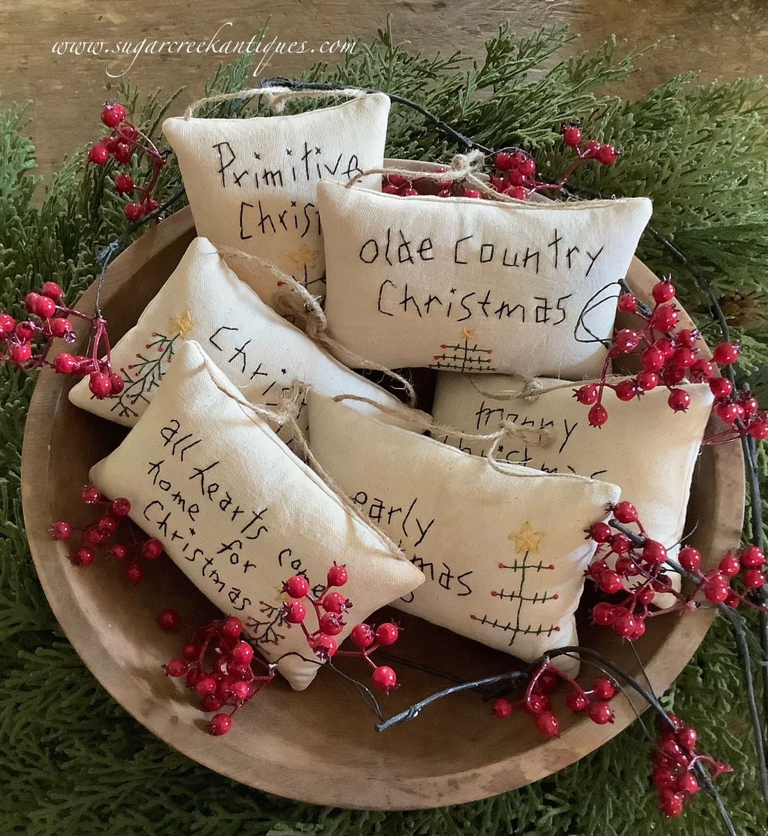 HOLIDAY STITCHED PILLOWS