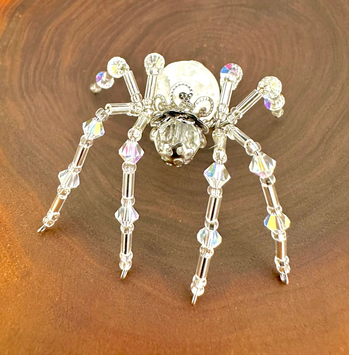 Small Icy Crackle Quartz Twisted Spider