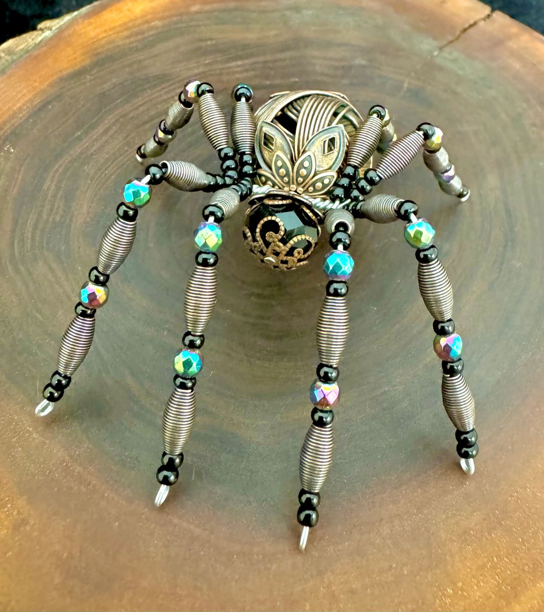 Large Copper Steampunk Wire Wrap Twisted Spider