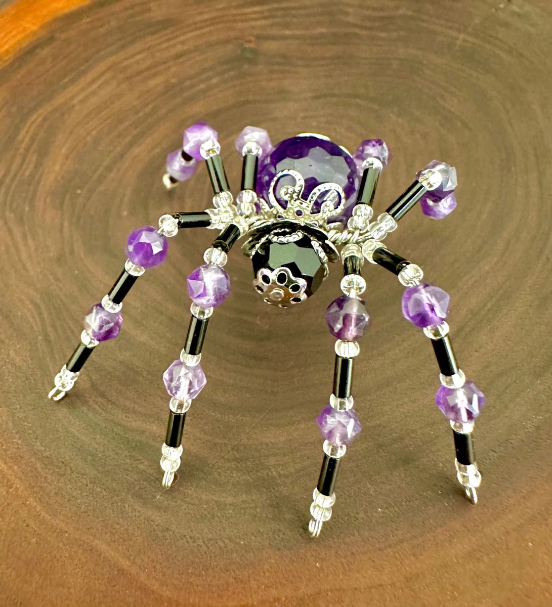February Twisted Spider-of-the-Month Small Amethyst Twisted Spider