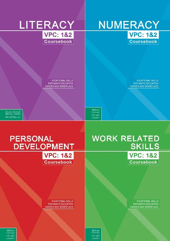 VPC: 1&2 Coursebooks x 4 Lit, Num, PDS, WRS