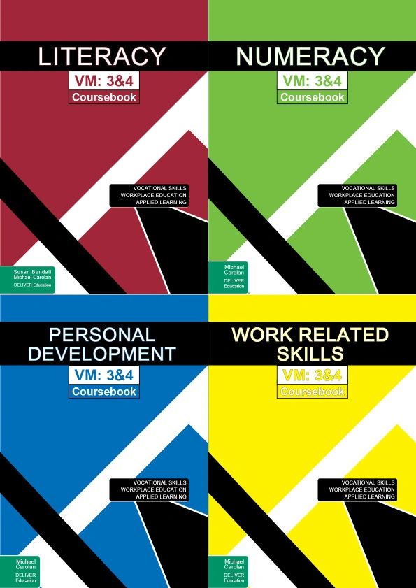 VCE: VM 3&4 Coursebooks x 4 Lit, Num, PDS, WRS