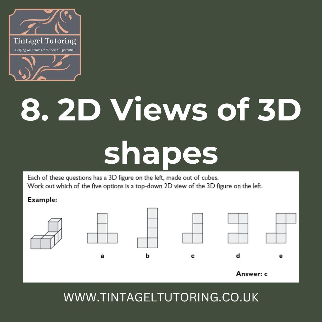 Non-Verbal Reasoning 8 - 2D views of 3D shapes