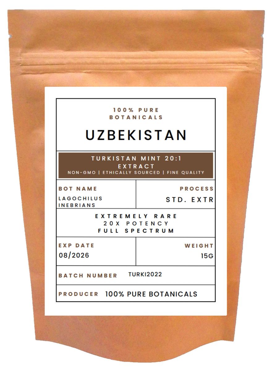 100% PURE BOTANICALS® || LAGOCHILUS INEBRIANS || TURKISTAN INTOXICATING ...