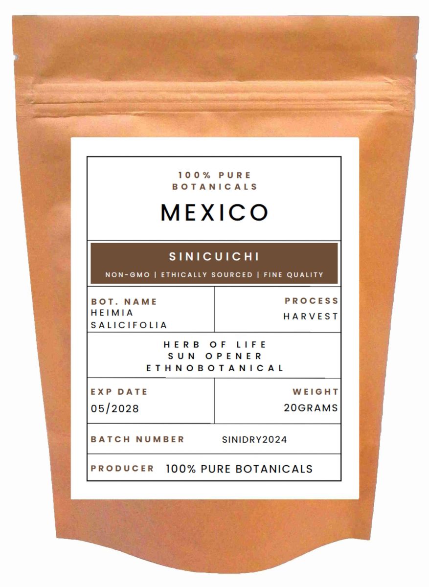 100% PURE BOTANICALS® || HEIMIA SALICIFOLIA || SINICUICHI DRIED LEAVES ...