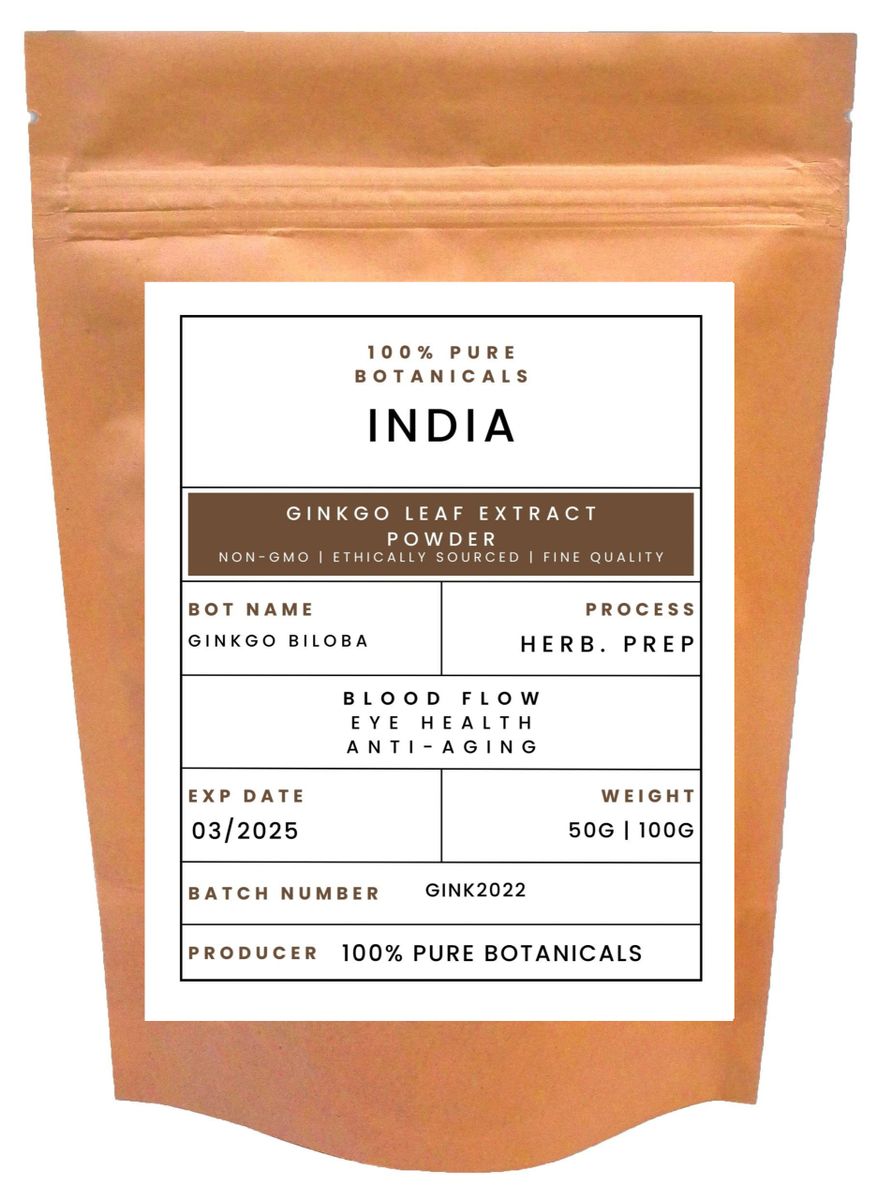 Ginkgo Biloba Leaf Extract Powder - 100g