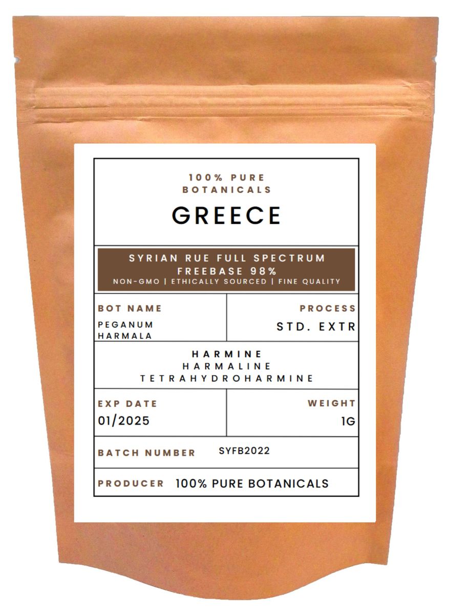 100% PURE BOTANICALS® || PEGANUM HARMALA || SYRIAN RUE FULL SPECTRUM ...