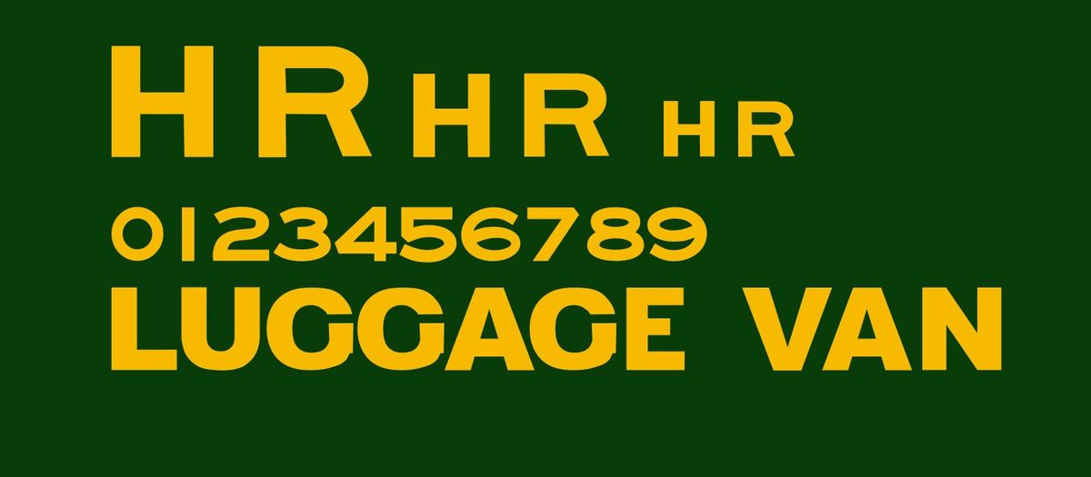 Highland Railway Lettering Transfer Sheets