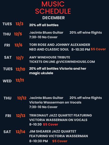 Weekly Music Schedule