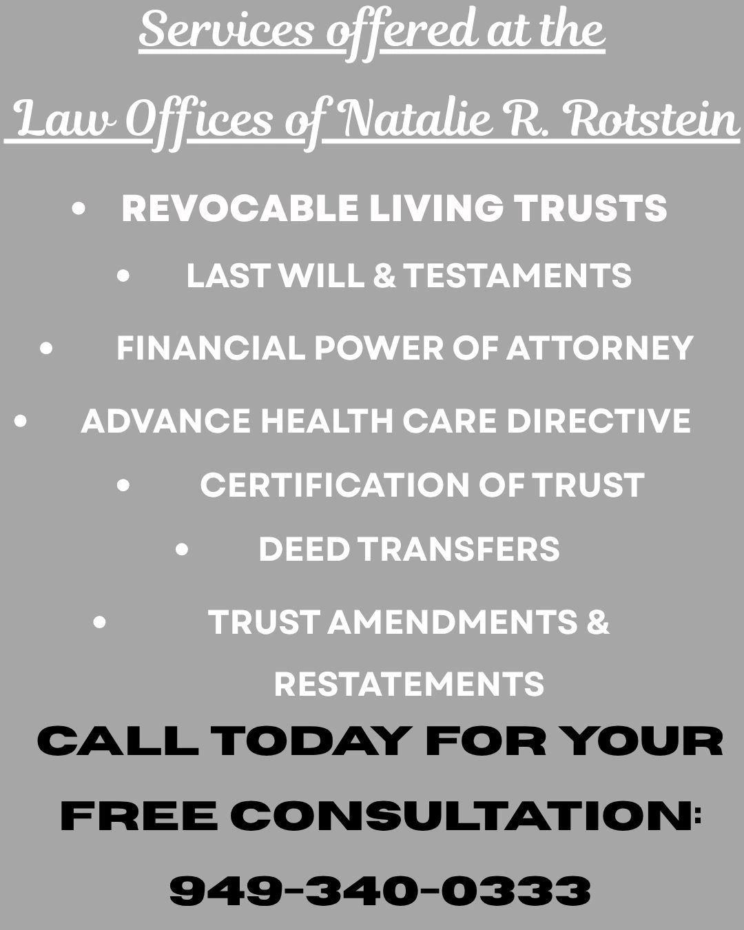 Fountain Valley Estate Planning and Bankruptcy Lawyer