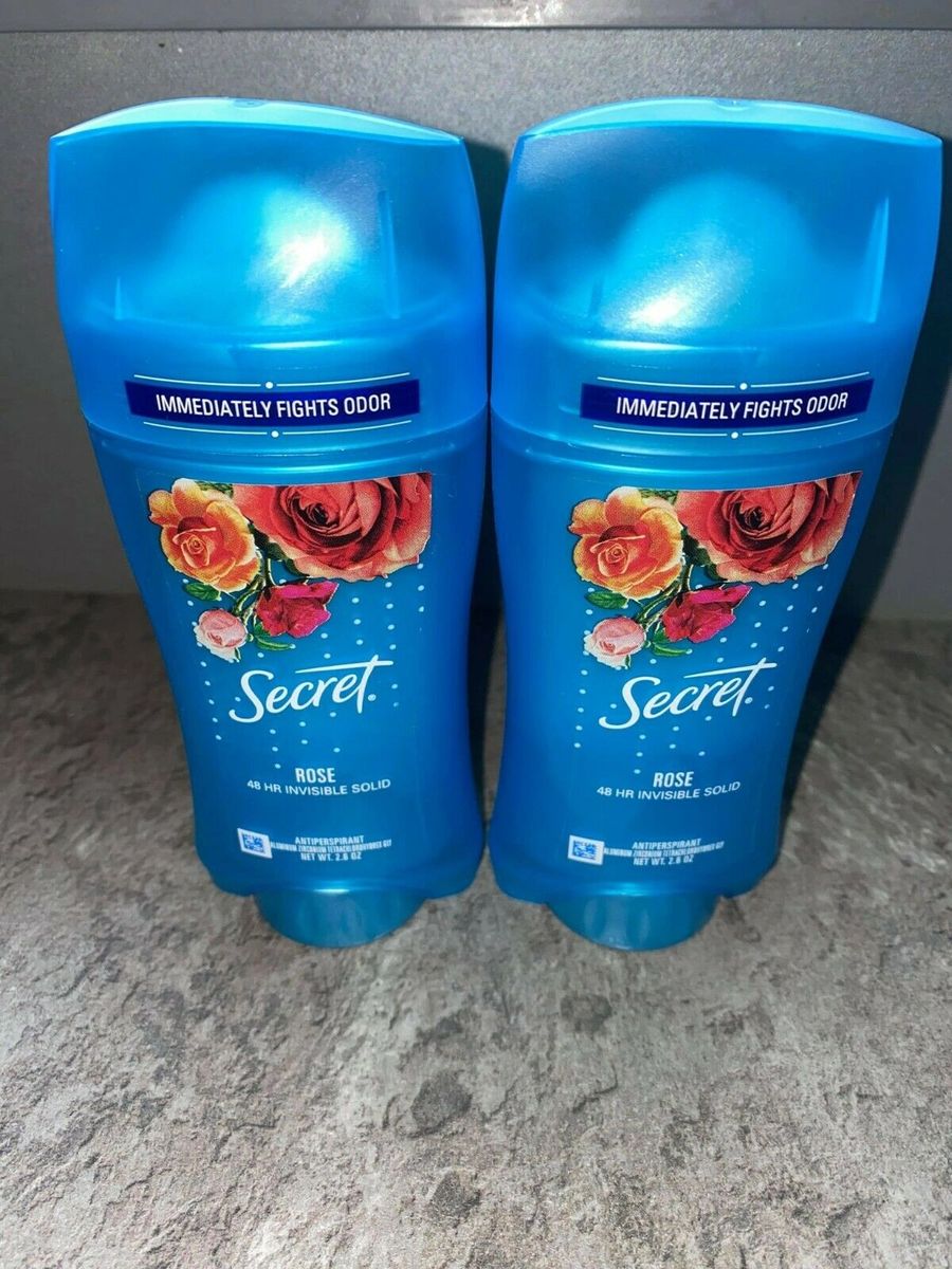 Secret Invisible Solid Antiperspirant Deodorant Rose 2.6oz 2 Pack