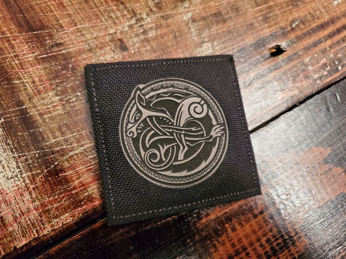 Fenrir Wolf Crest Leather/Cordura Patch