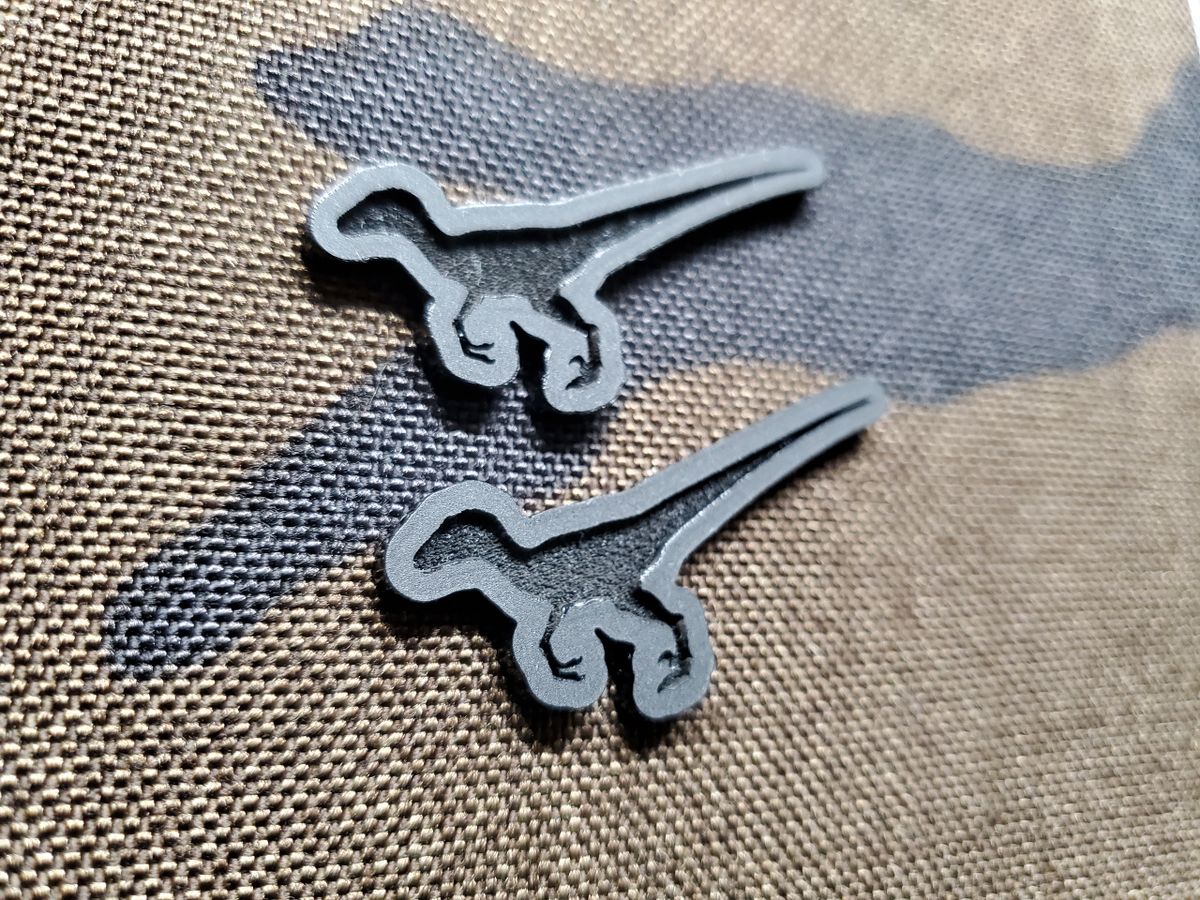 velociraptor Matte Black Acrylic ranger eyes