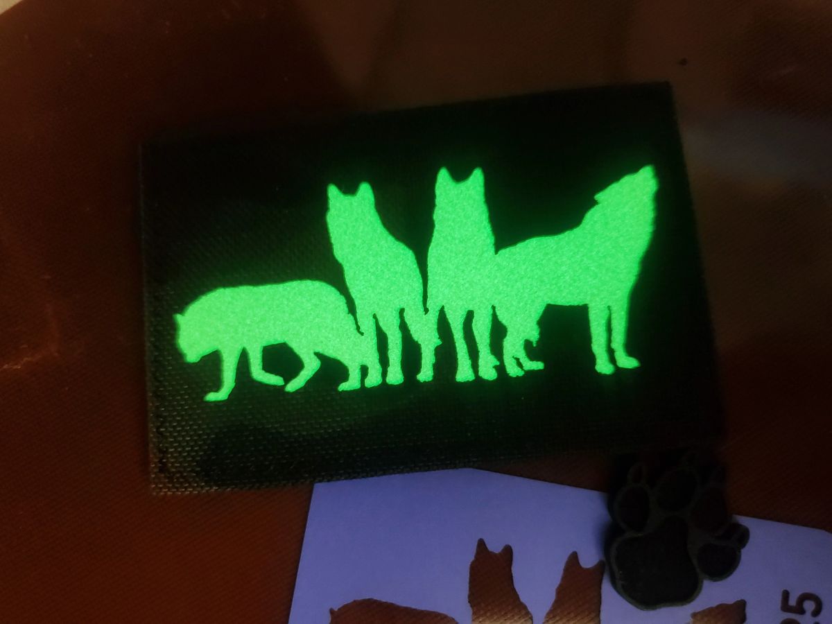 Wolf Pack black multicam lasercut patch