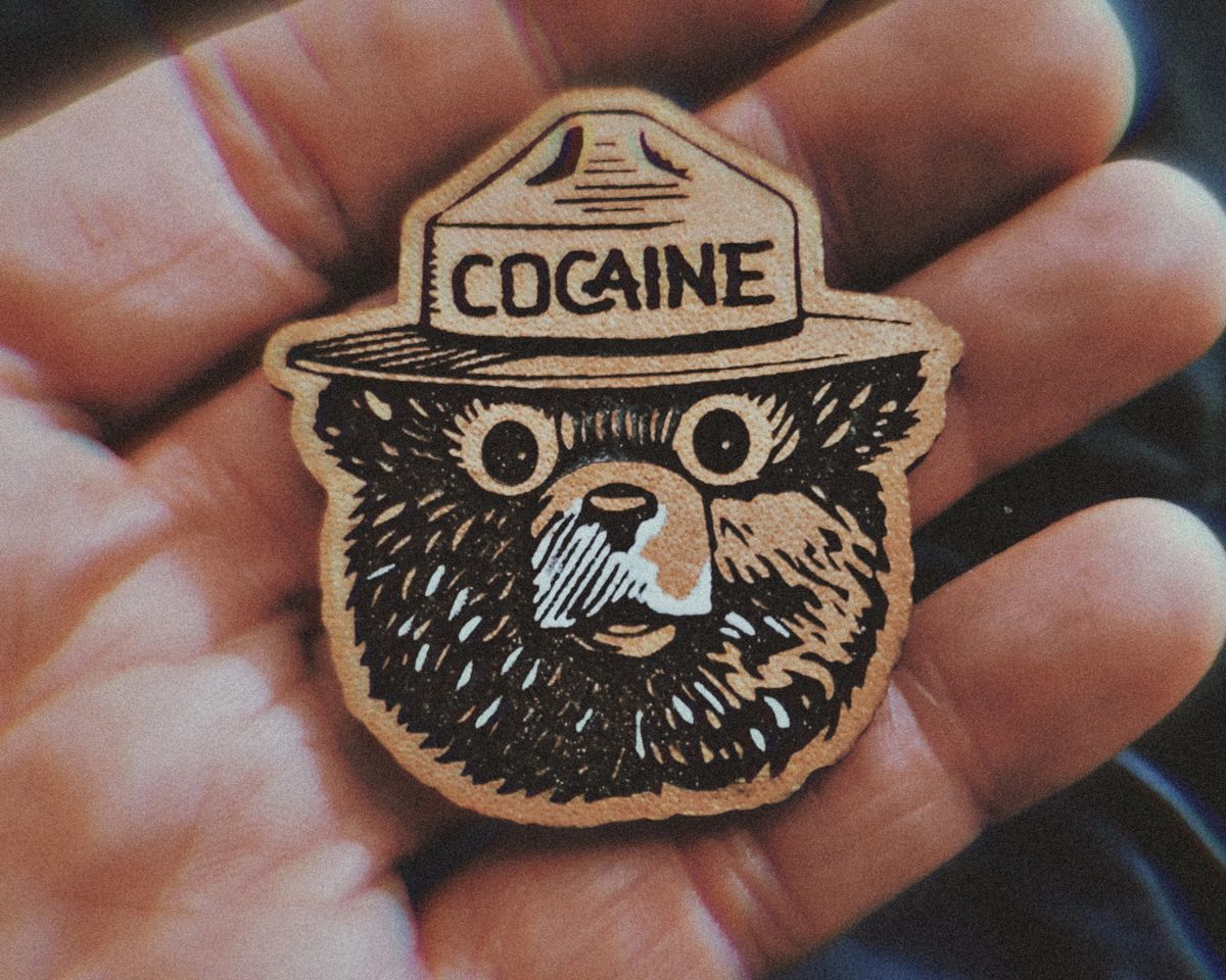 Smokey the Cocaine Bear Leather Patch